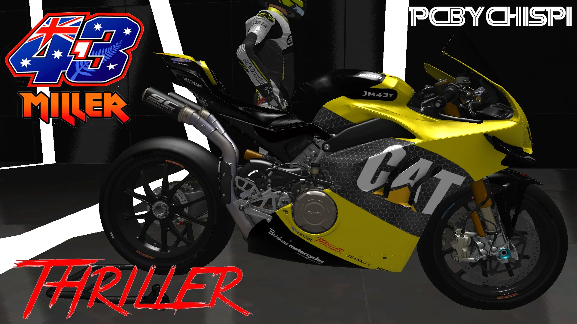Jack Miller ASBK 22 Ducati Panigale V4R Caterpillar Bike Skin – GPB ...